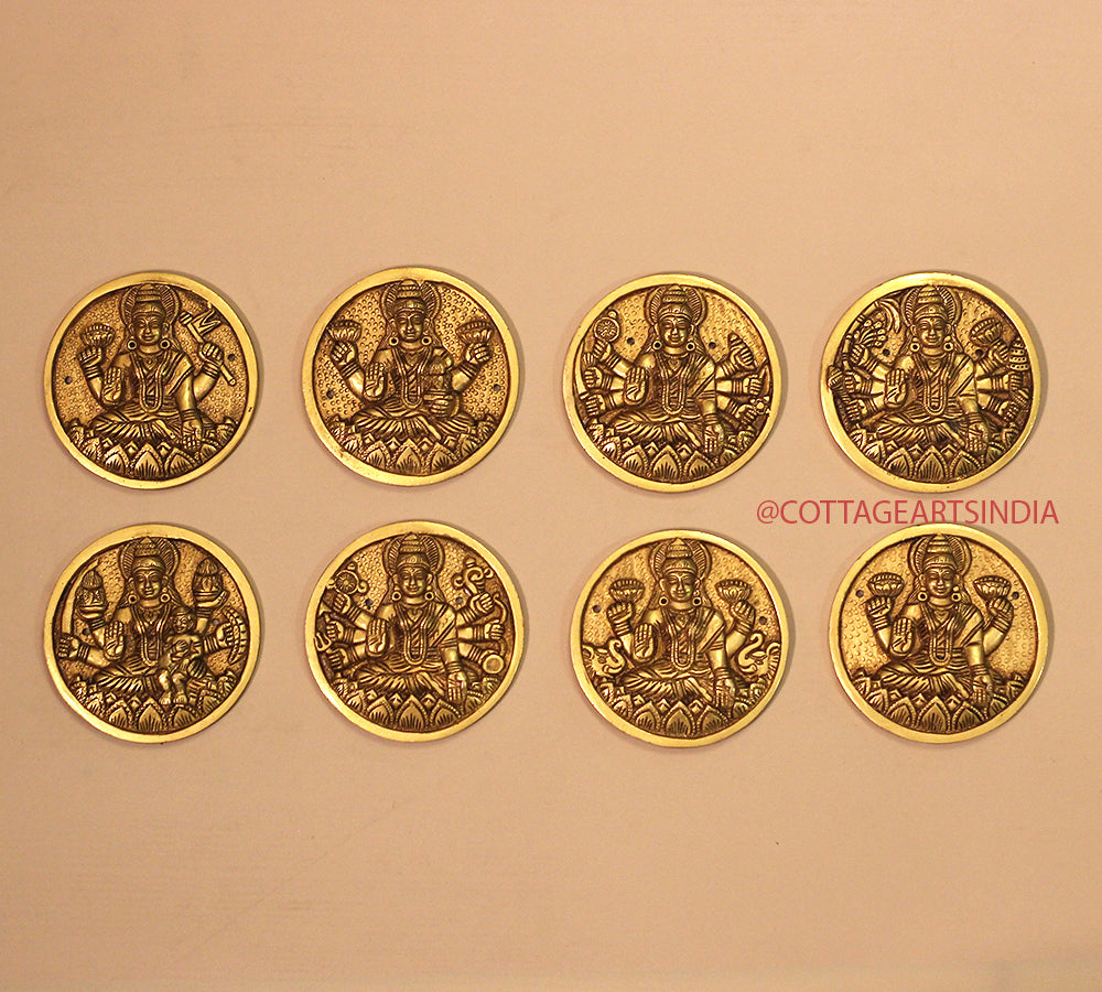 Brass Ashta Lakshmi Wall Hanging (Set of 8 Lakshmi) – CottageArts India