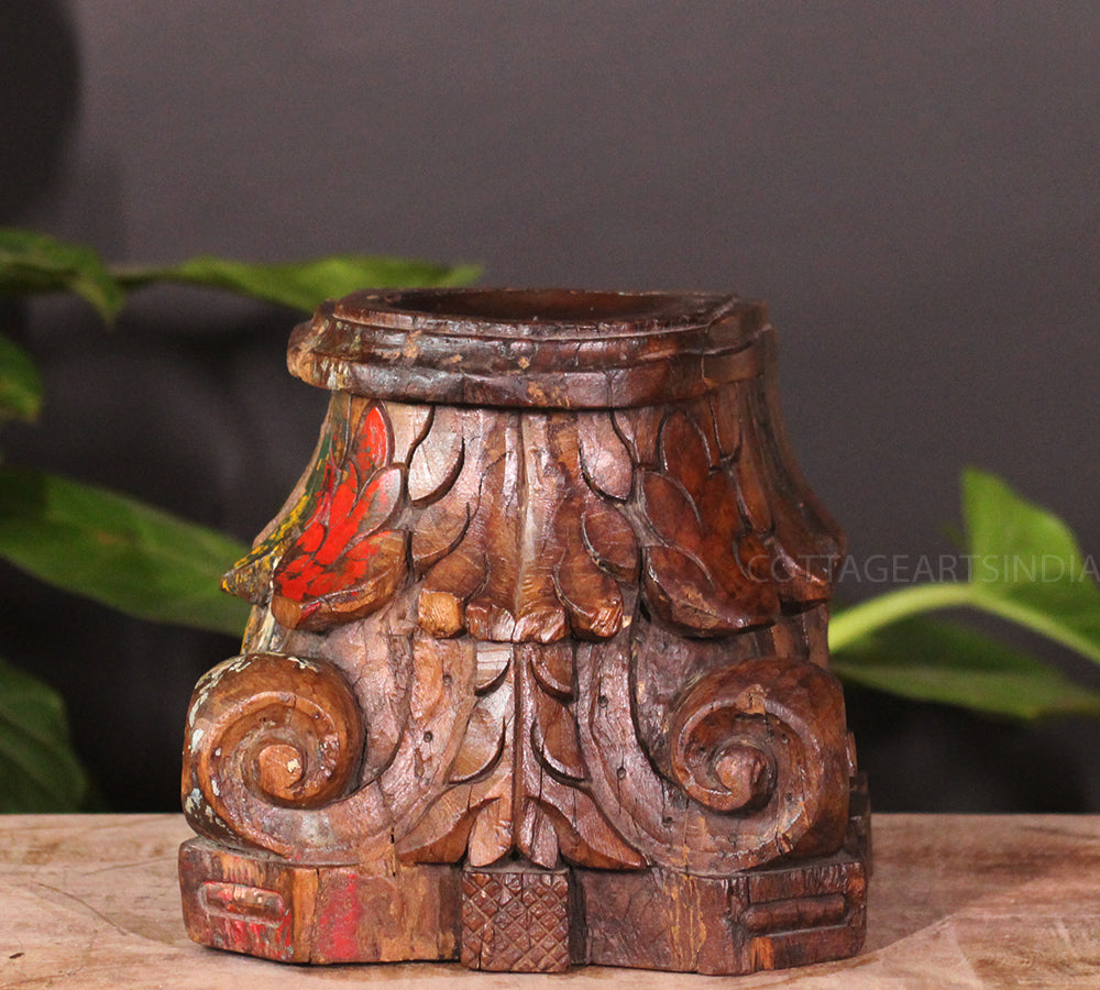 Wooden Carved Base – CottageArts India