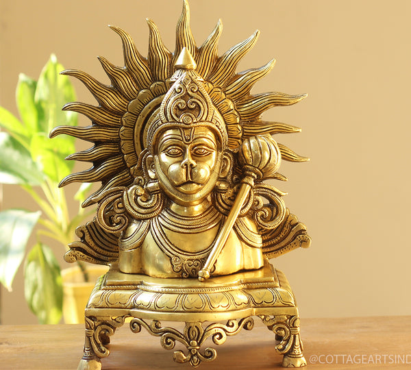 Brass Hanuman SuryaChakra