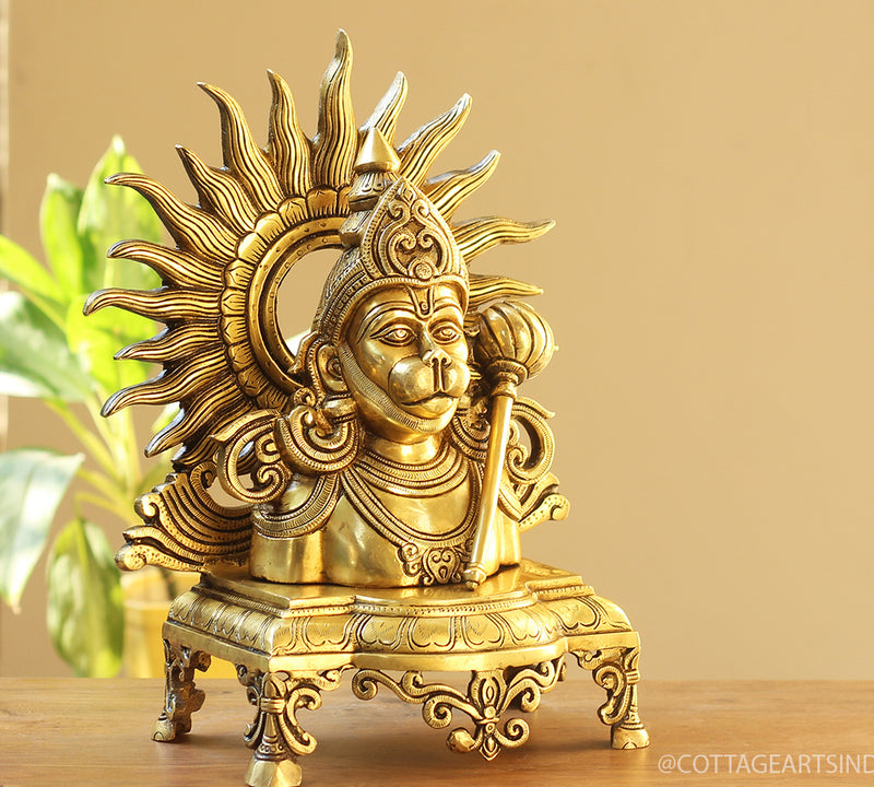 Brass Hanuman SuryaChakra