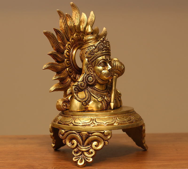 Brass Hanuman SuryaChakra