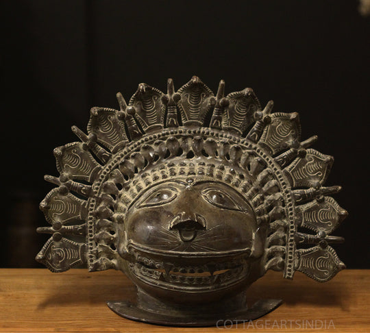Bronze Panjurli Bhuta Mask -Rare Find – CottageArts India