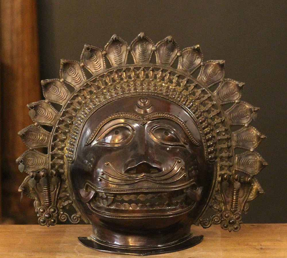 Bronze Panjurli Bhuta Mask -Rare Find – CottageArts India