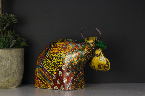 Wooden Cow Embossed Paiting